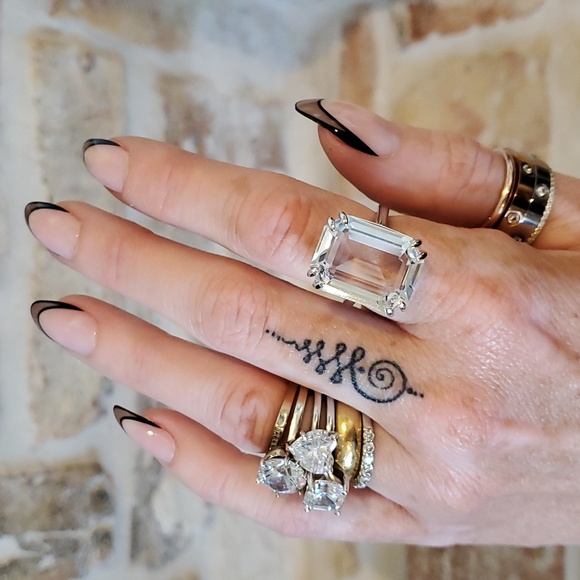 Swarovski | Jewelry | Swarovski Mesmera White Octogan Cut Sterling ...